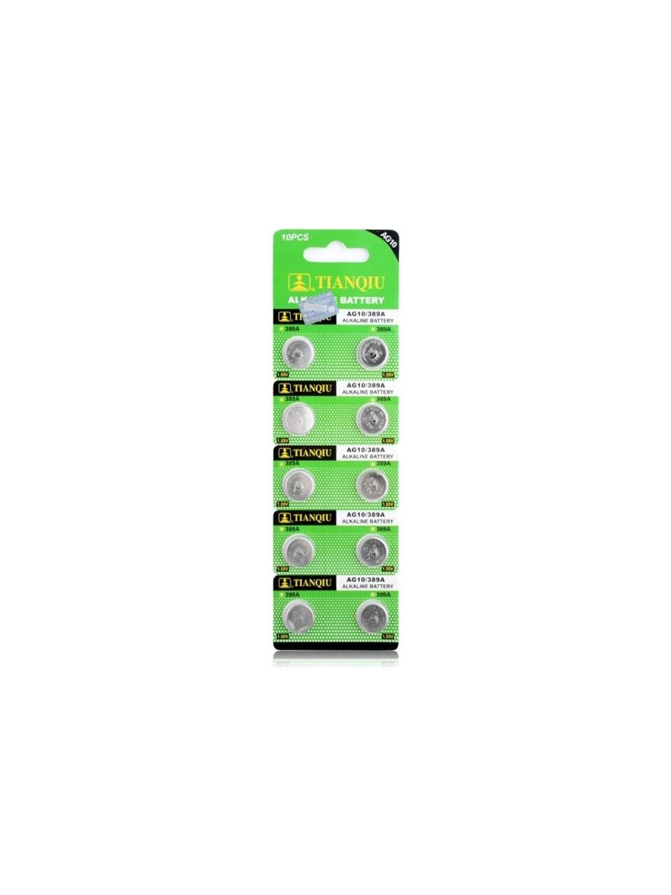 Tianqiu AG10 LR1130/389 Alkalin Düğme Pil 10'lu - 0.60 Dolar + KDV